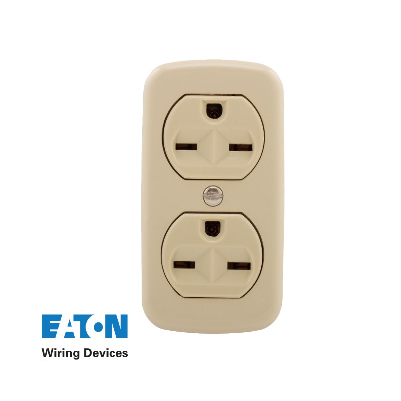 15AMP SURFACE DUPLEX RECEPTACLE IVORY - Modern Electrical Supplies Ltd