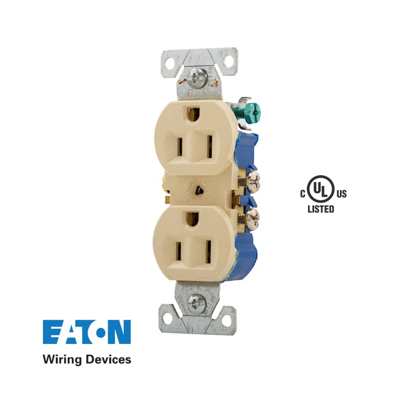 Recp Duplex 15A 125V 2P0LE 3WIRE IVORY - Modern Electrical Supplies Ltd