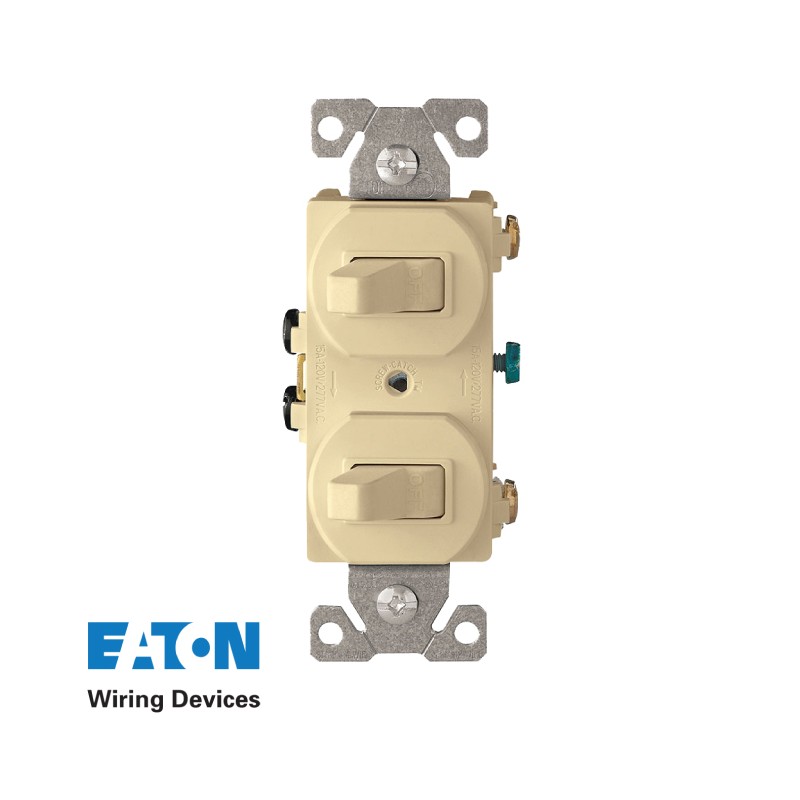 15AMP DOUBLE SINGLE IVORY TOGGLE SWITCH - Modern Electrical Supplies Ltd