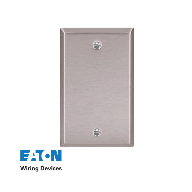 COOPER COVER 2X4 BLANK S/STEEL - Modern Electrical Supplies Ltd