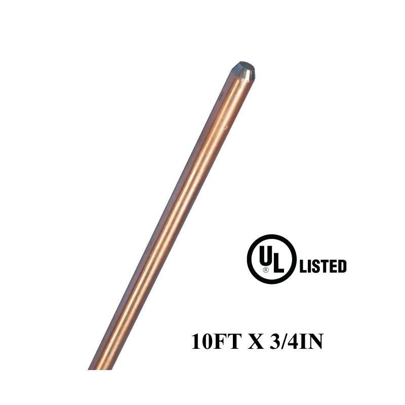 10FT X 3/4IN Copper Bonded Rods - Modern Electrical Supplies Ltd