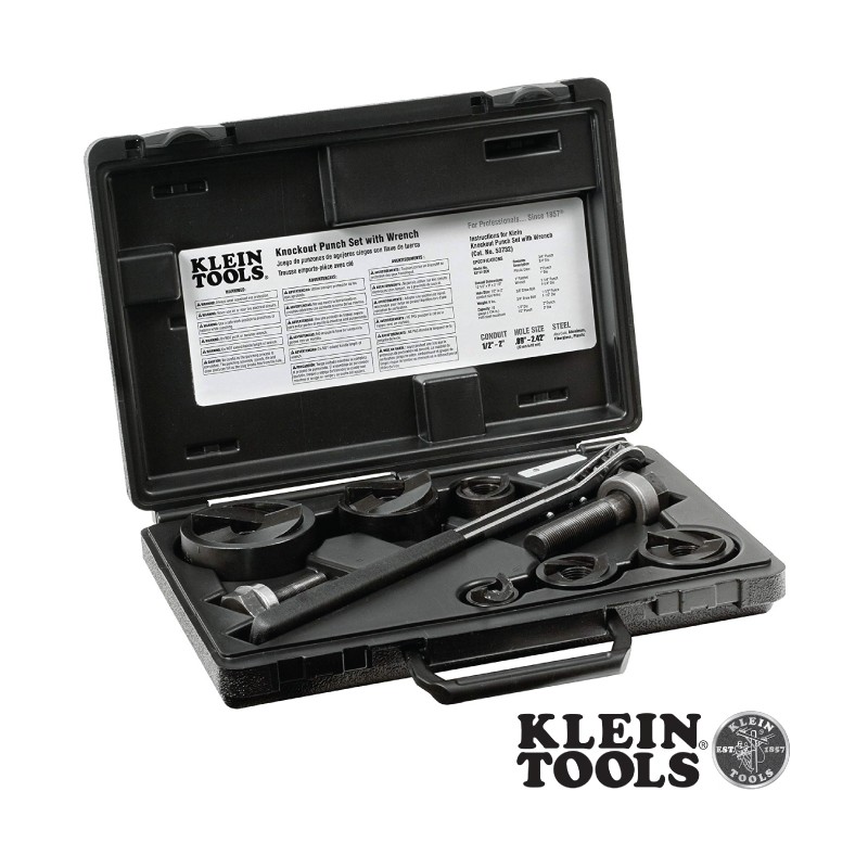 1/2IN TO 2IN KNOCKOUT PUNCH SET W/WRENCH - Modern Electrical Supplies Ltd