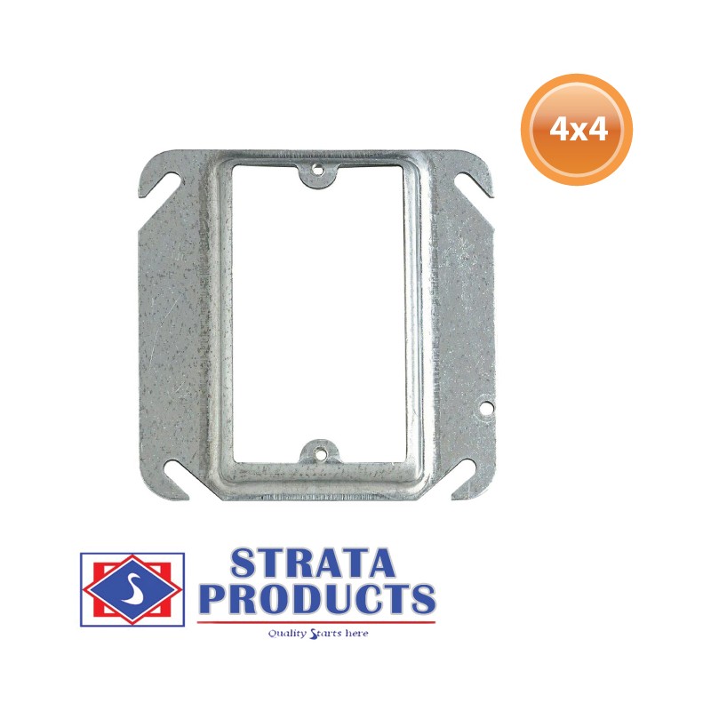 4X4 S/DEVICE COVER (1/8" RAISED) - Modern Electrical Supplies Ltd