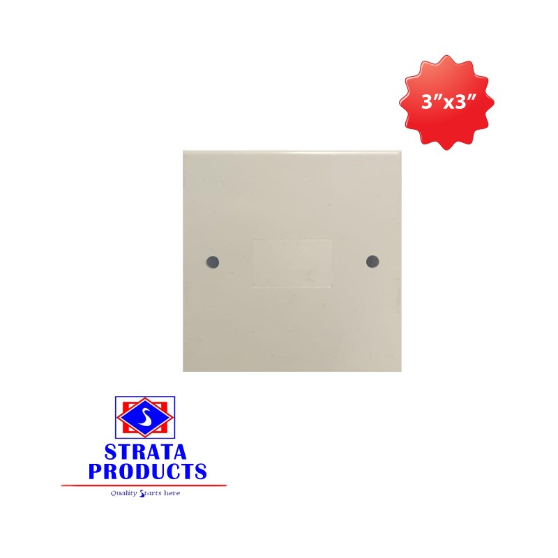 3"x3" PVC BLANK COVER - Modern Electrical Supplies Ltd