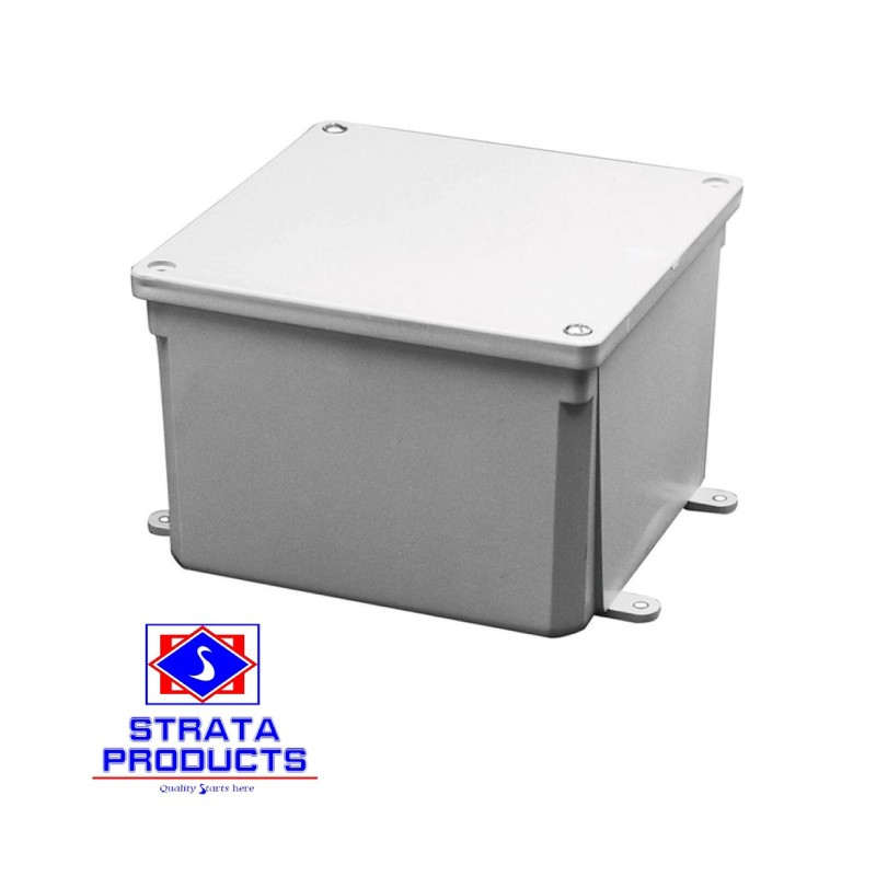 6X6X4 PVC HEAVY DUTY GREY JUNCTION BOX - Modern Electrical Supplies Ltd