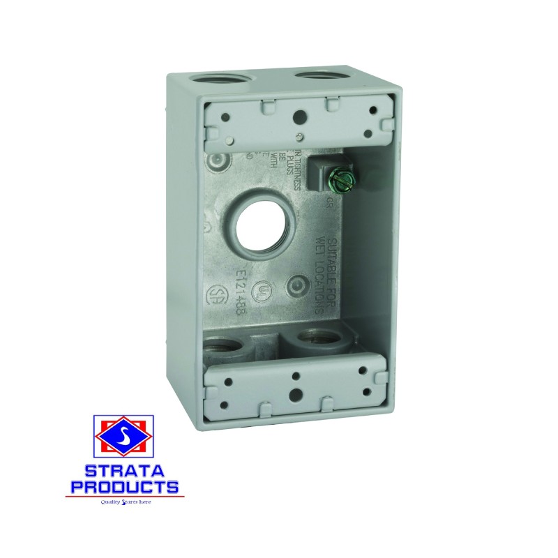 1 Gang 5 - 1/2 Outlets Gray - Modern Electrical Supplies Ltd