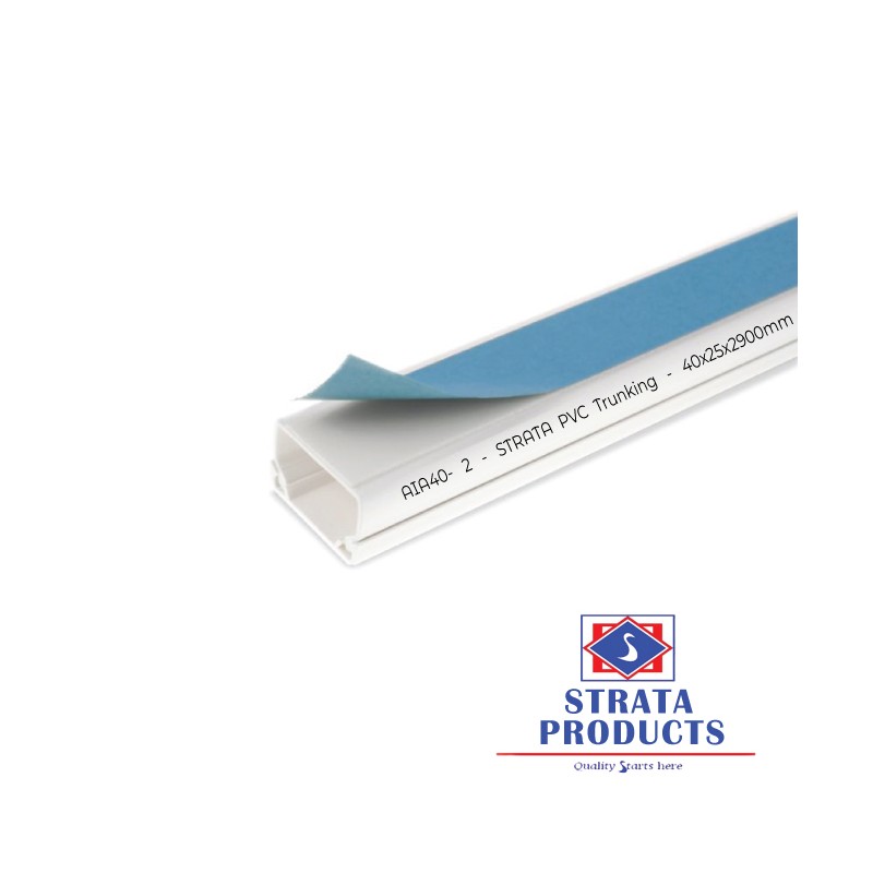 40X25X2900mm PVC TRUNKING - Modern Electrical Supplies Ltd