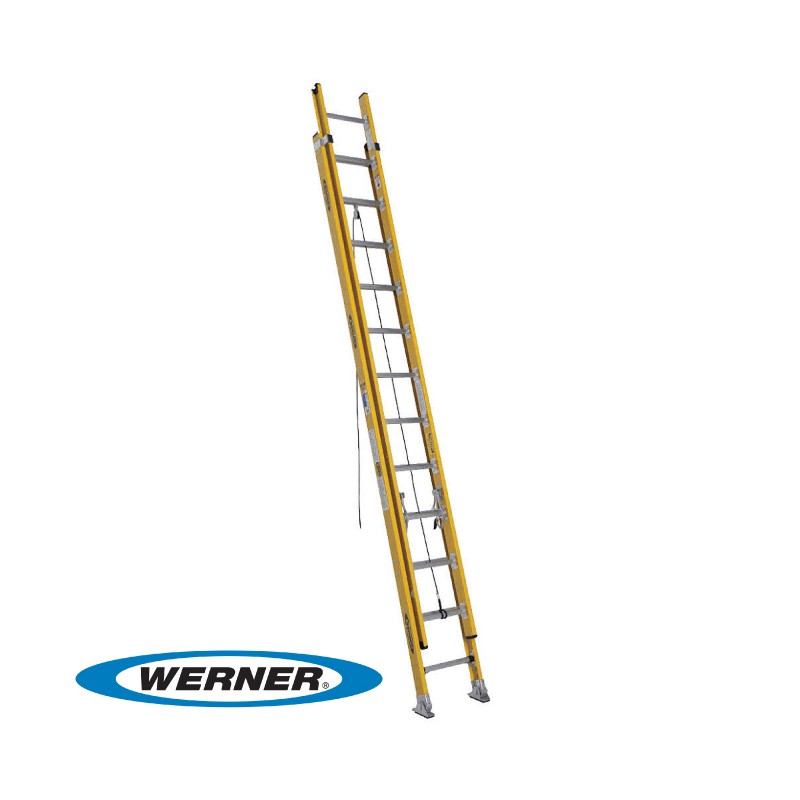 24FT TYPE IAA FIBERGLASS ROUND RUNG EXTENSION LADDER - Modern ...