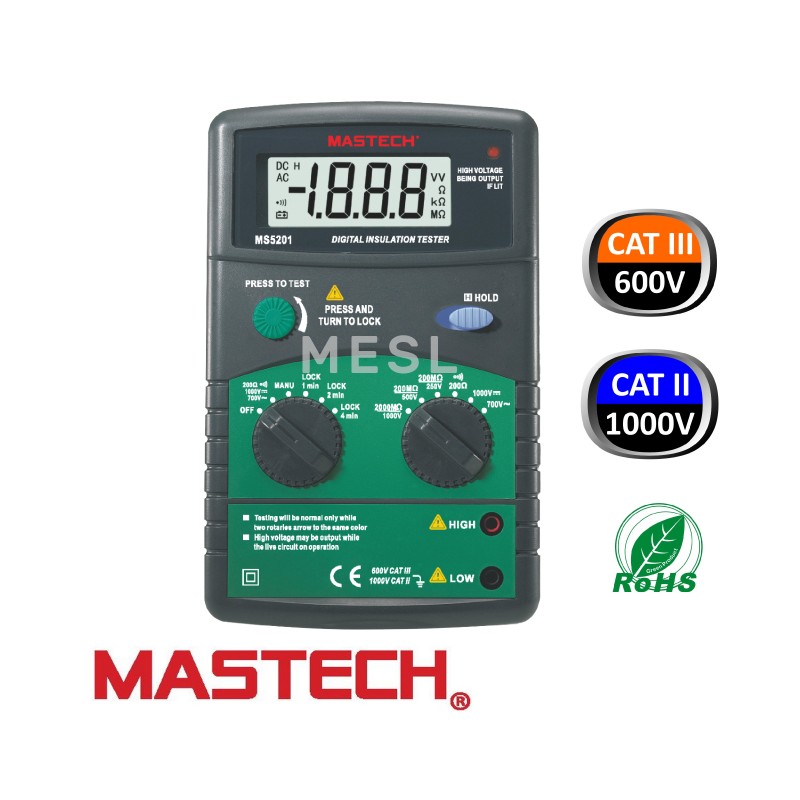 MS5201 - Digital Insulation Tester - Modern Electrical Supplies Ltd